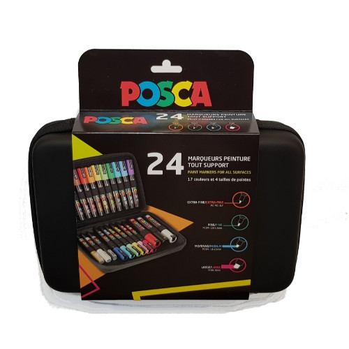 Luxe set met 24 POSCA markers - Alles om te tekenen, kleuren en schilderen